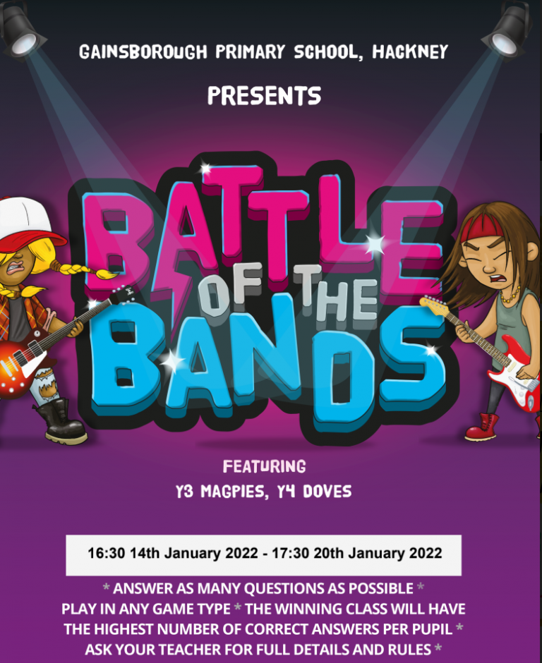 Gainsborough Primary School | Year 3 and Year 4 Battle of the Bands